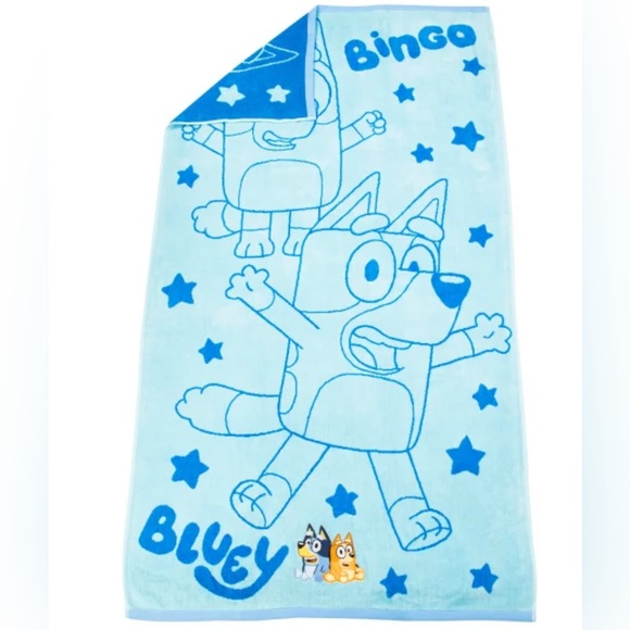 BBC Studius | Other | Beach Towel Embroidered Bluey Bingo Design 63 X ...